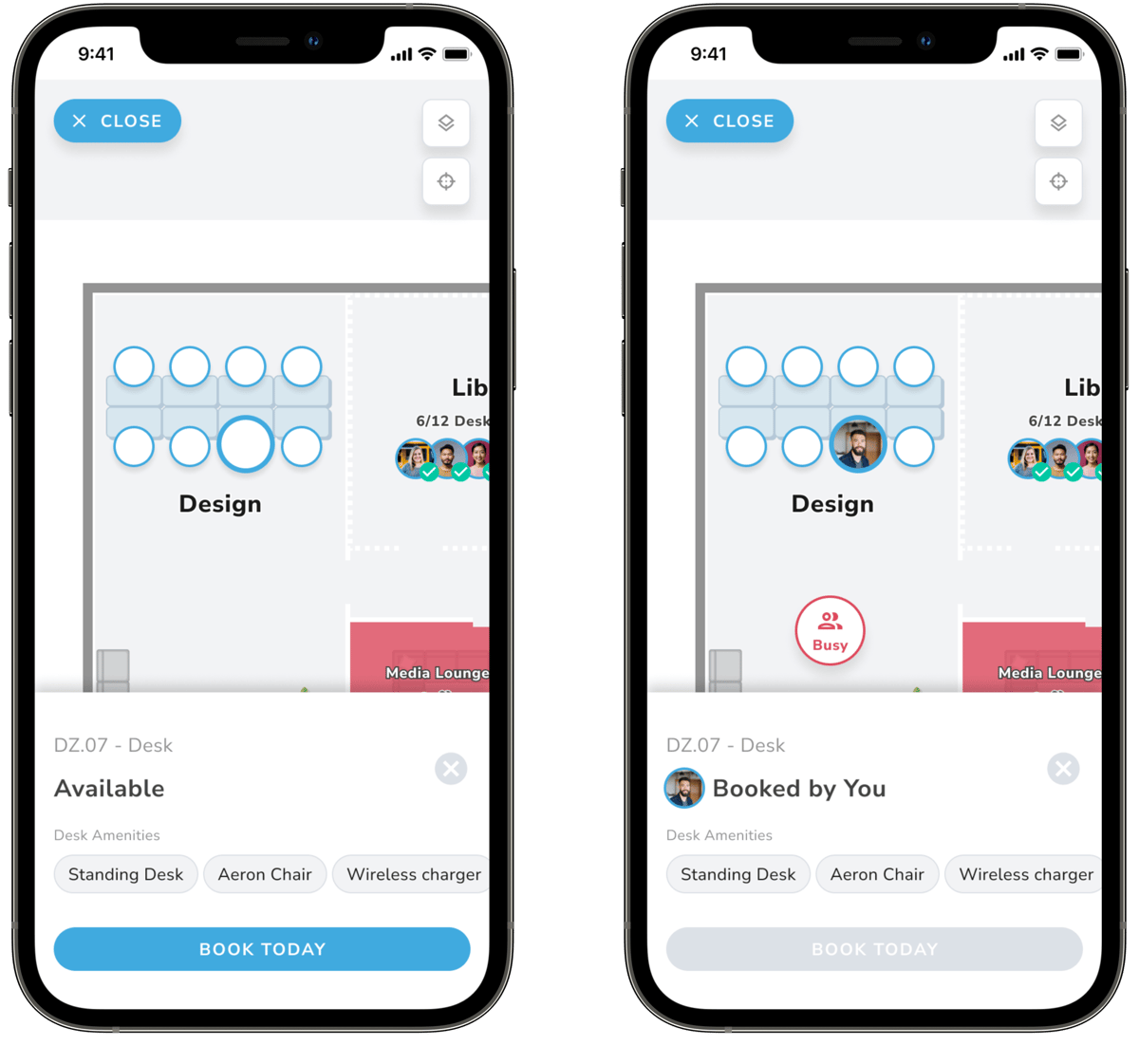 How desk booking works in Calven